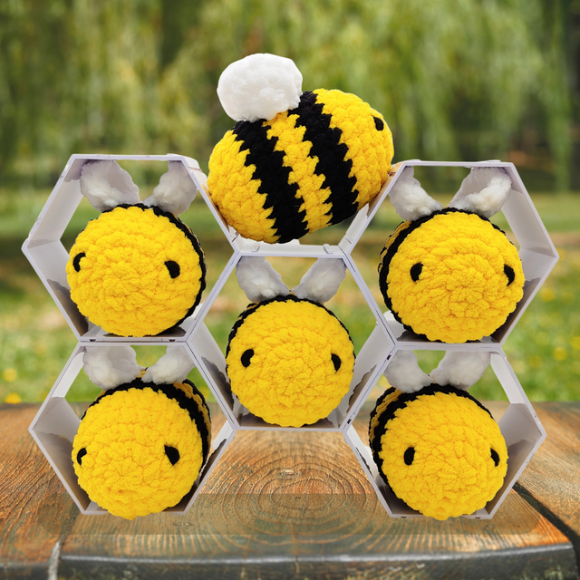 Crochet Plush - Stuffed Soft Animals Bees Octopus Child Gift | Simply ...